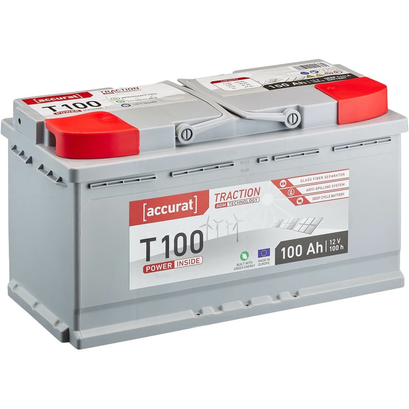 Accurat Traction T100 AGM Versorgungsbatterie 100Ah online kaufen im KFZ-Teile-Markt.de