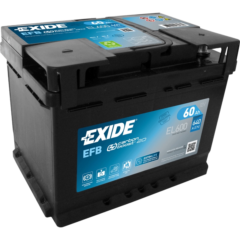 Exide EL600 12V EFB Autobatterie 60Ah online kaufen im kfz-teile-markt.de